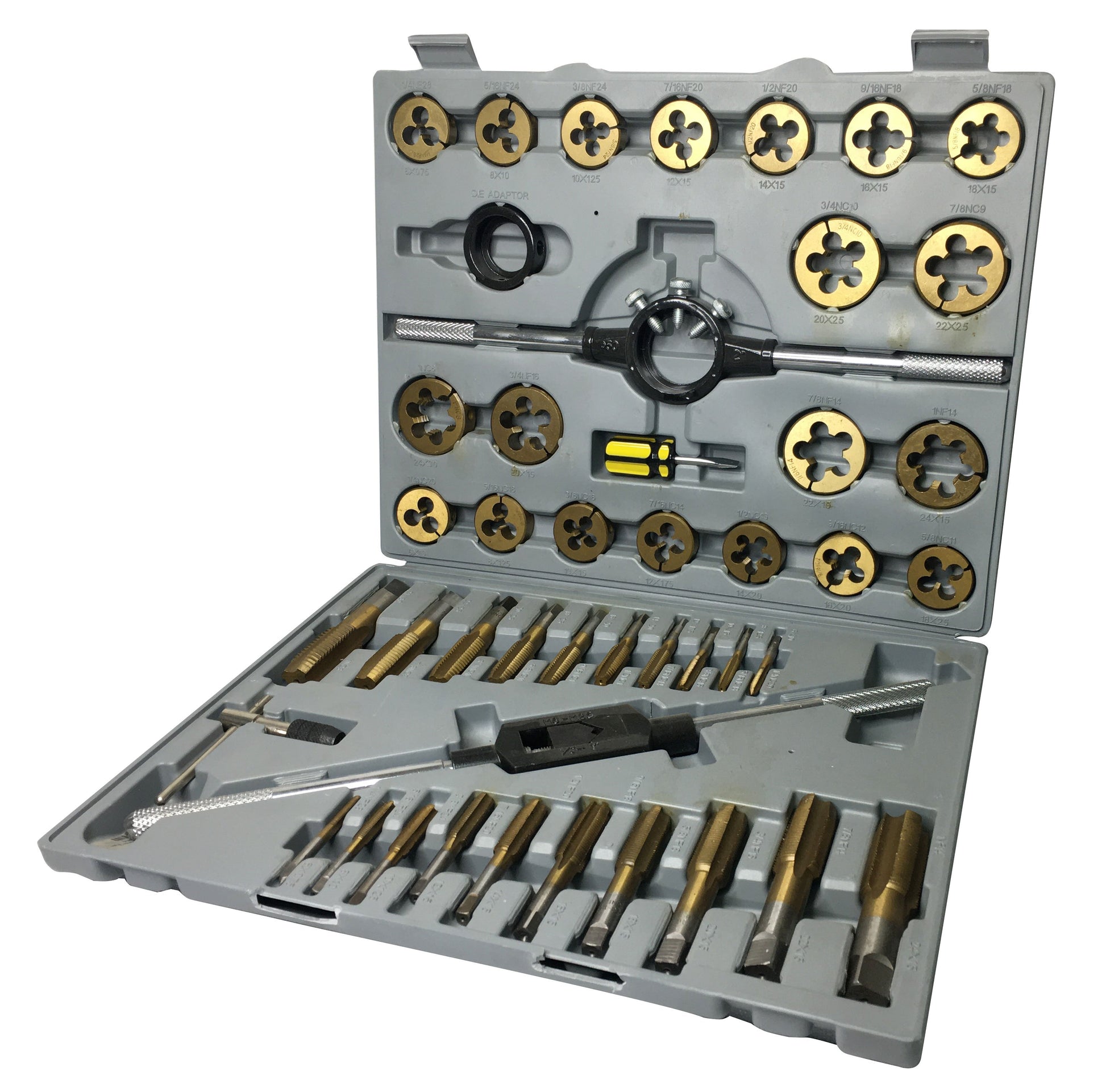 Set de Terrajas y Machuelos Estándar con Recubrimiento Tin 45 Piezas ...